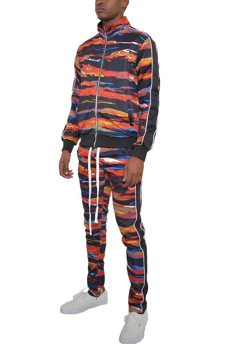 WEIV FULL PRINT TRACK SUIT SET-TP0510-TJ0710-RD - Karmaloop