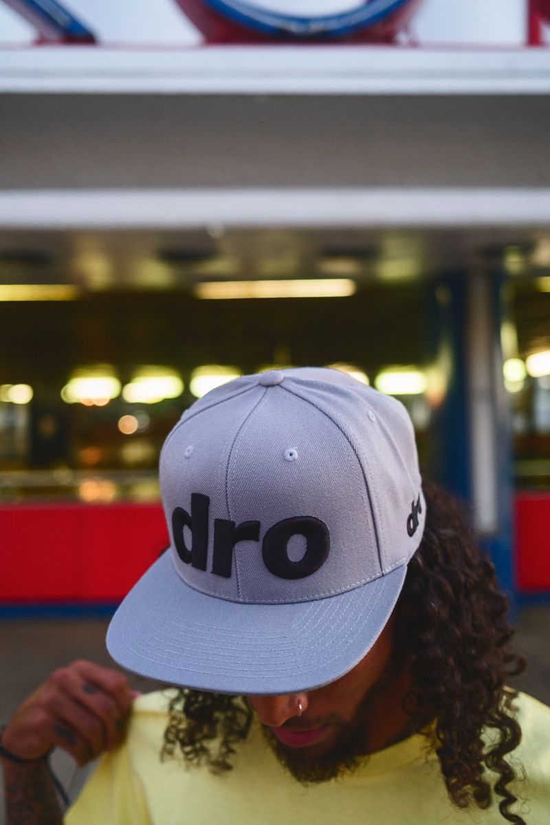 DRO Silver Snapback - Black Logo -4C7518-SILVER - Karmaloop