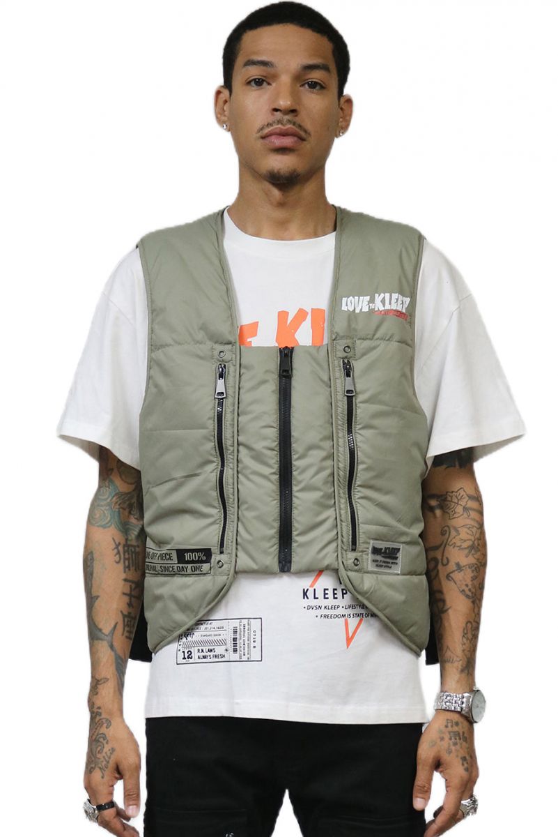 KLEEP LAUREL Men's premium cire padded vest with functional tape and ...