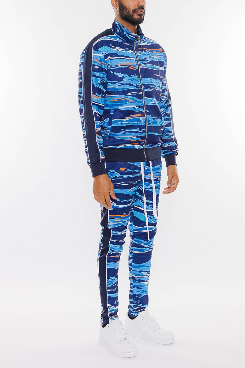 WEIV Catch Print Track Suit SET0510-0710-BLUE - Karmaloop