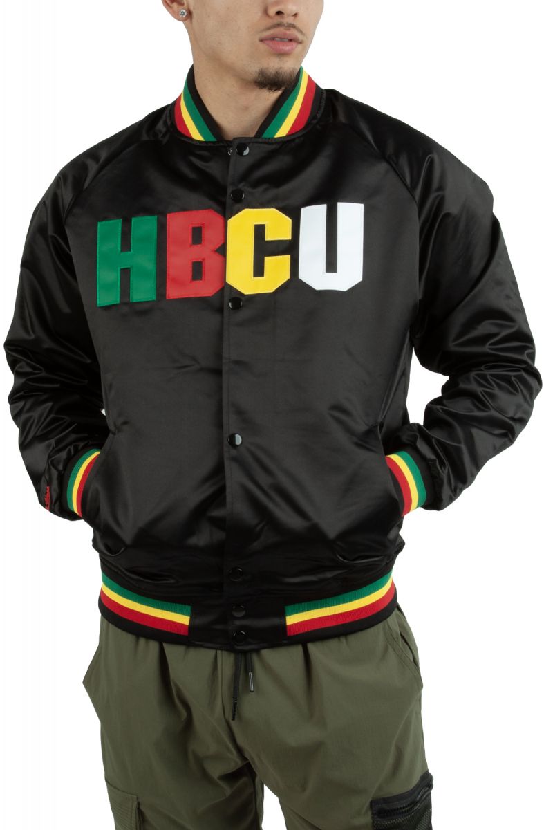 MITCHELL & NESS HBCU Satin Jacket OJBF4230-MNNYYPPPBLCK - Karmaloop