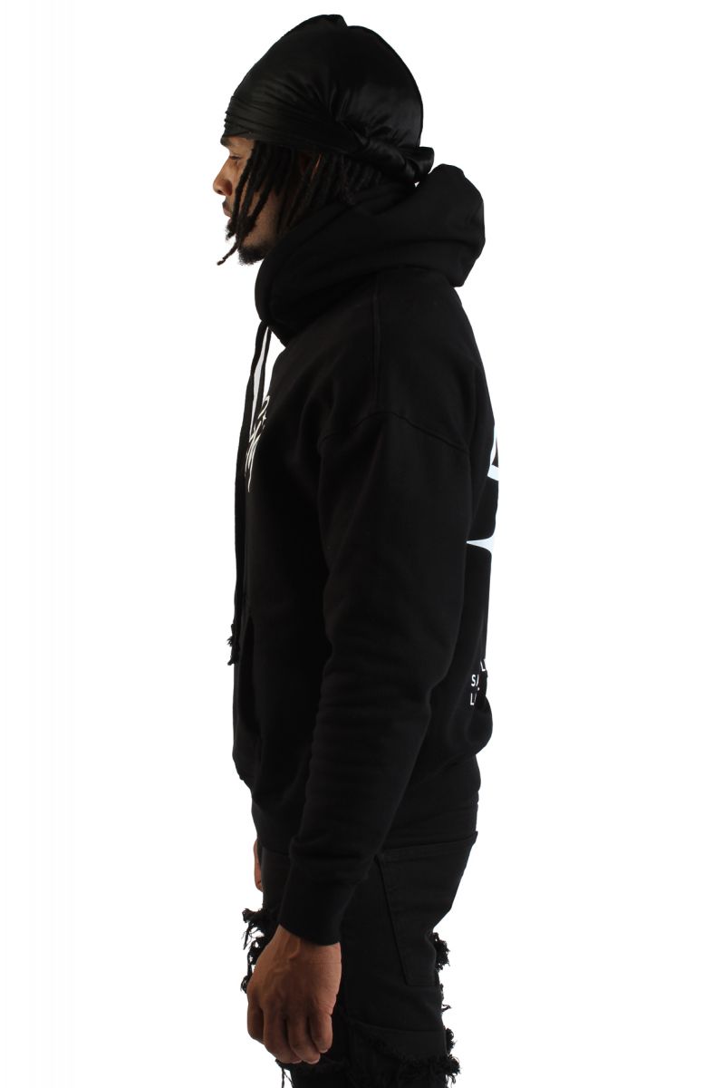 SANGRE MIA Initial Club Hoodie SGMSMHOOD007-BLK - Karmaloop
