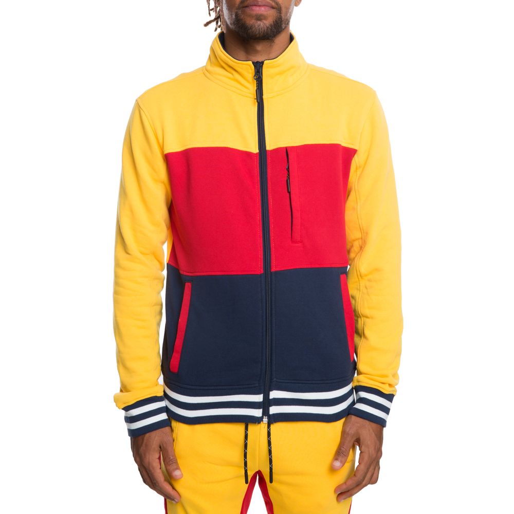 FBRK FULL ZIP TRACK JACKET JG 8754 YE - Karmaloop