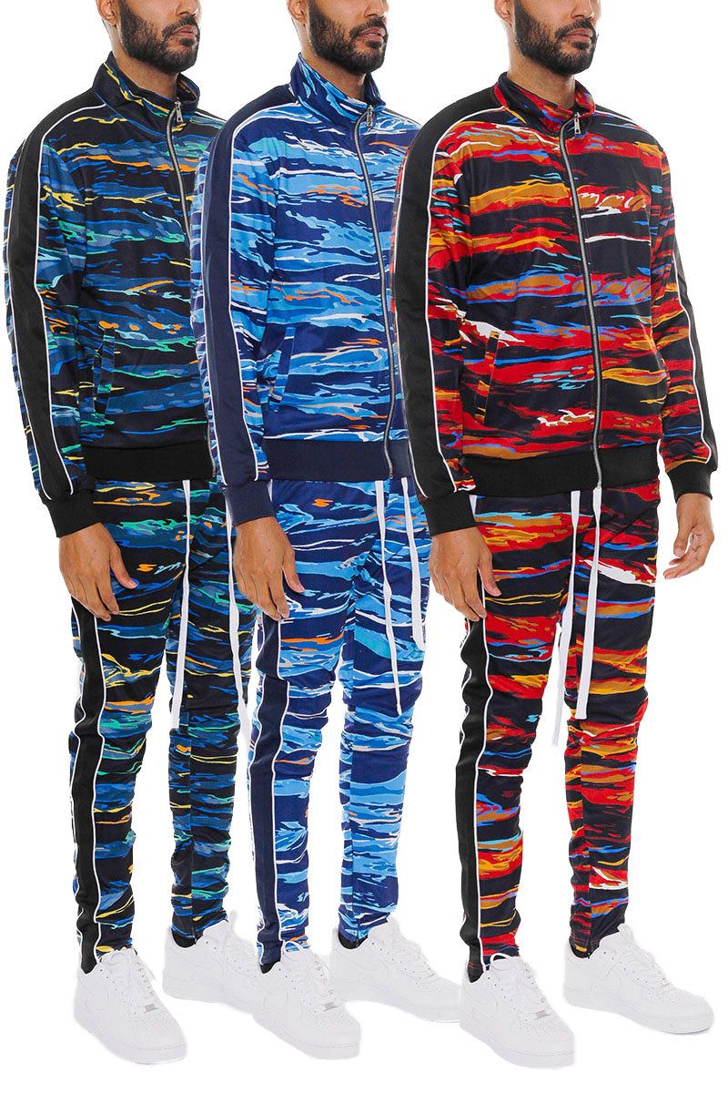 WEIV Catch Print Track Suit SET0510-0710-RED - Karmaloop