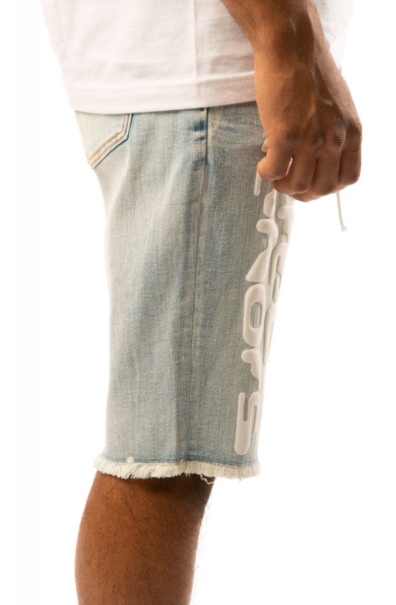 LIFTED ANCHORS Aphex Puff Print Denim Shorts LASP221-48 - Karmaloop