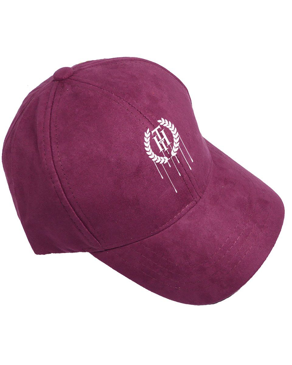 THE HIDEOUT CLOTHING Dripping Suede Dad Cap HDTCLTHNG-E6221B-BURGUNDY ...