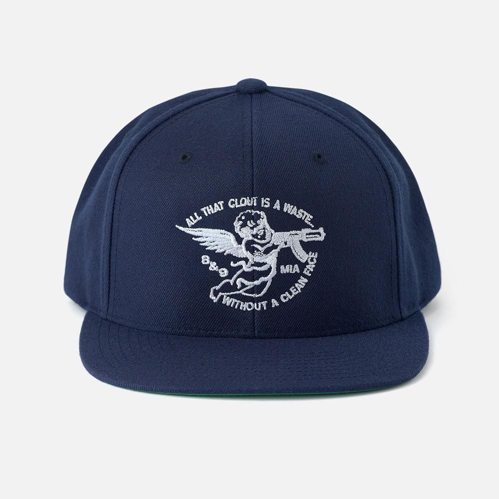 8&9 MFG CO Clout Angel Snapback Hat Navy 8A9-A974AC-NAVY - Karmaloop