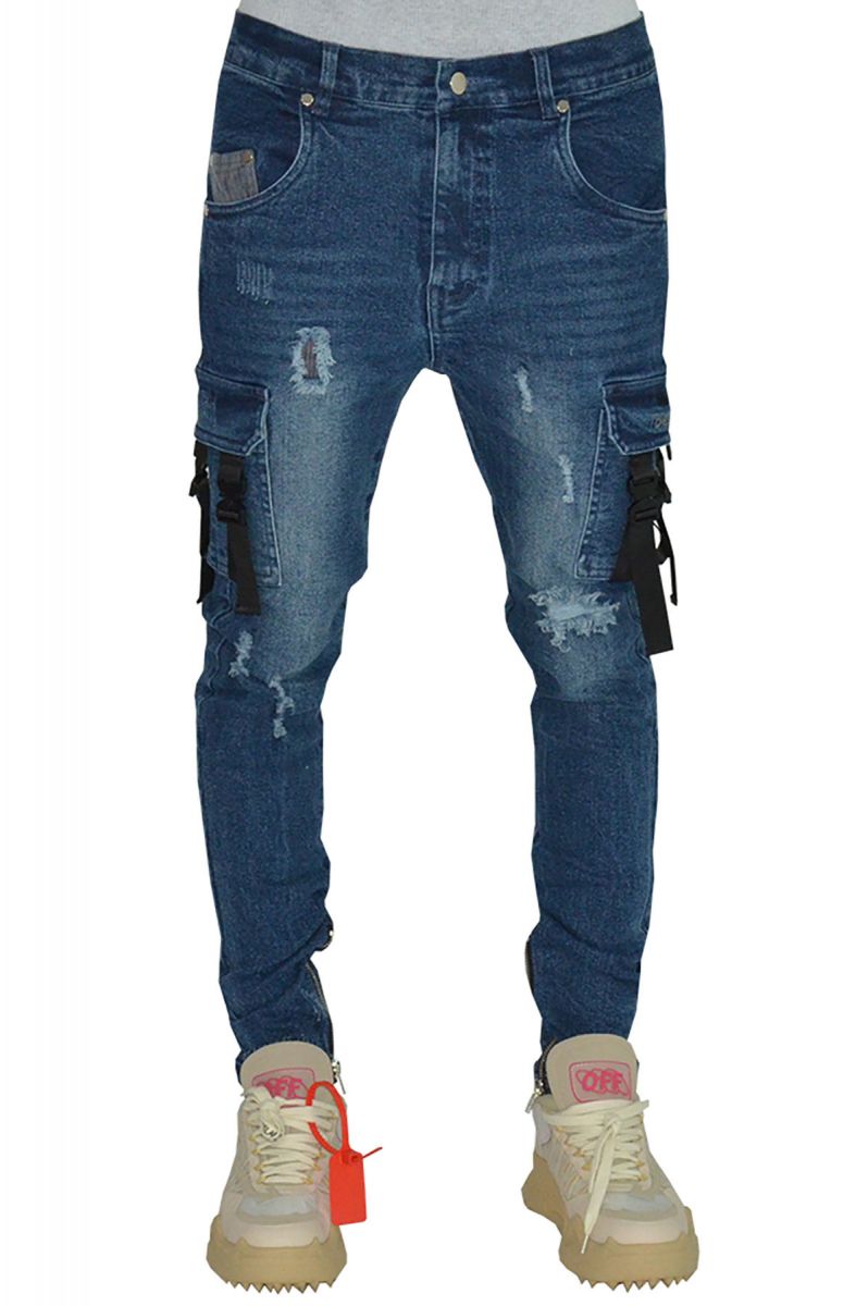 THE HIDEOUT CLOTHING Blessed Denim Jeans (Dark Wash) HO20-15 - Karmaloop