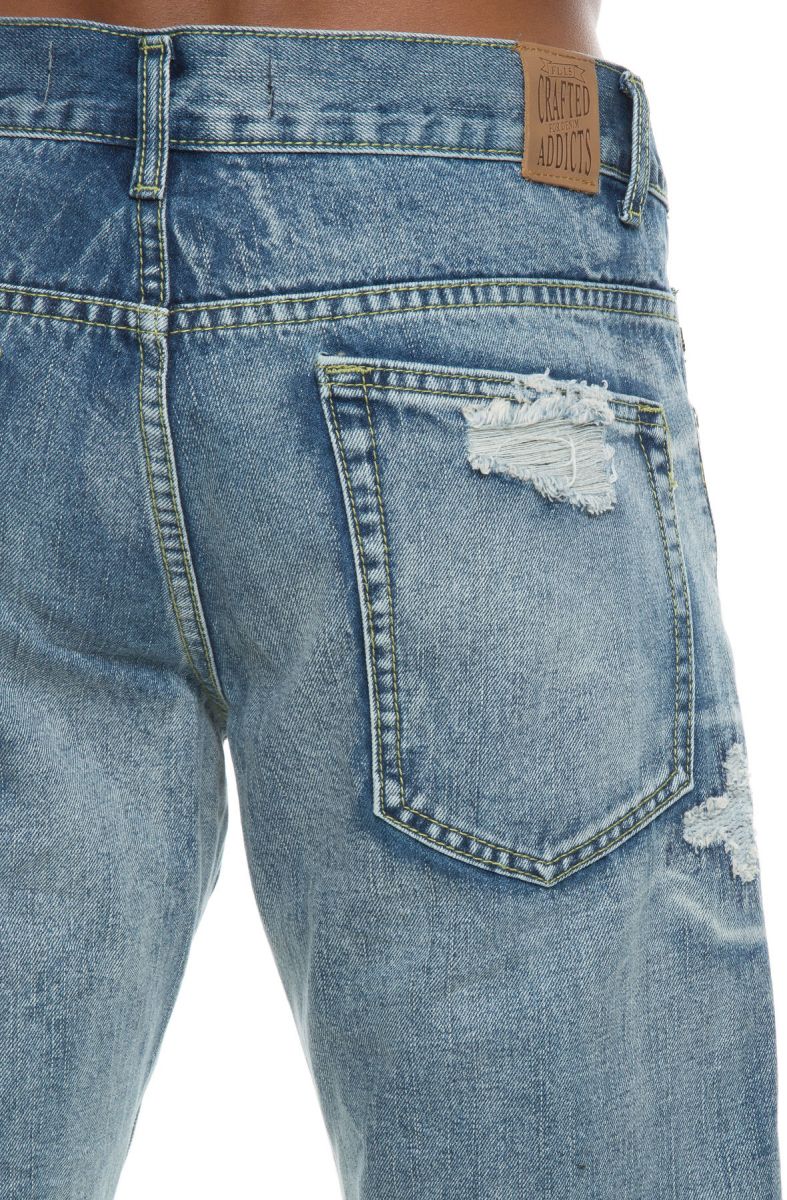 SCOUT The Shredder Denim in Light Blue Stone Wash FL1573-LBU - PLNDR