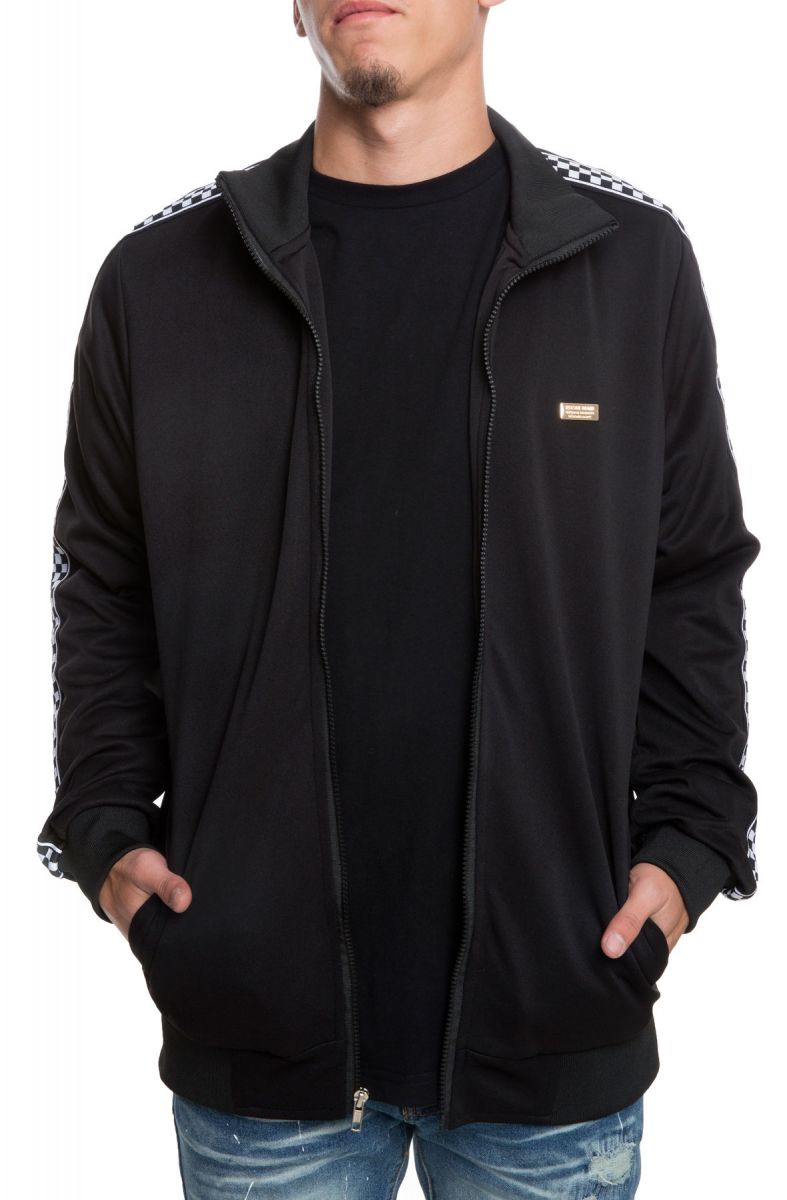 REASON Bergen Check Track Jacket in Black Checker T-7-BLK - Karmaloop