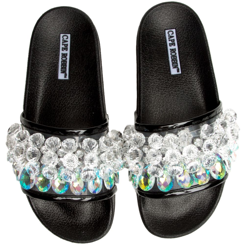 CAPE ROBBIN Cape Robbin Moira-63 Black Slides Black MOIRA-63/BLACK - PLNDR