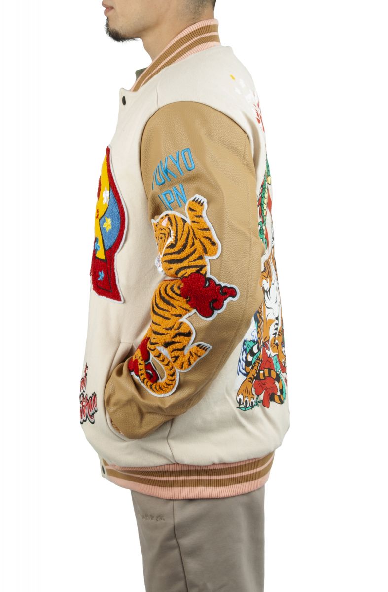REASON Osaka Street Team Varsity Jacket RSNVJ-14KHAKI - Karmaloop