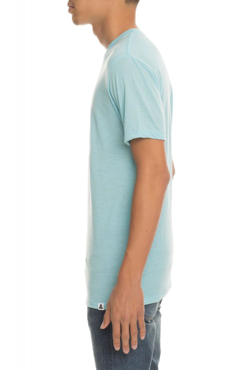 ASPHALT YACHT CLUB The Basic Poly Tee in Pool Blue ACO17SS001-PBLU ...