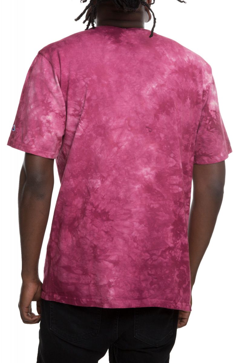 CHAMPION Scrunch Dye Heritage Foil Script Tee in Mulled Berry T0337S ...