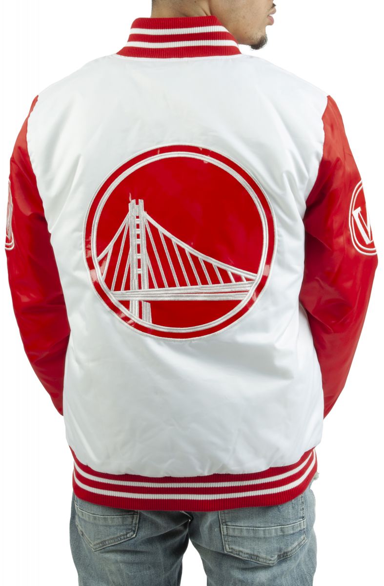 STARTER Golden State Warriors White Red Jacket LS230572-GSW - Karmaloop