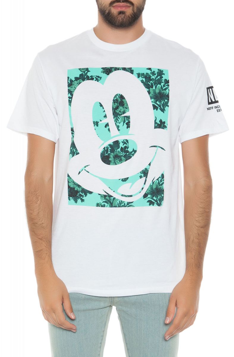 NEFF The x Disney Smile For Me Tee in White 14HS29SM-WHT - Karmaloop
