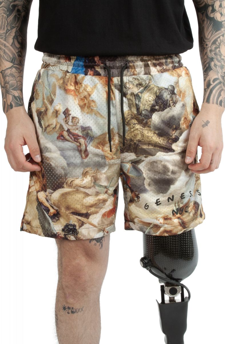 FBRK Renaissance Mesh Shorts 931-922CRM - Karmaloop