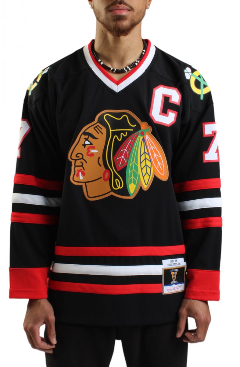 MITCHELL & NESS Chicago Blackhawks Chelio Jersey RJY77160-CBH97CCHBLCK ...