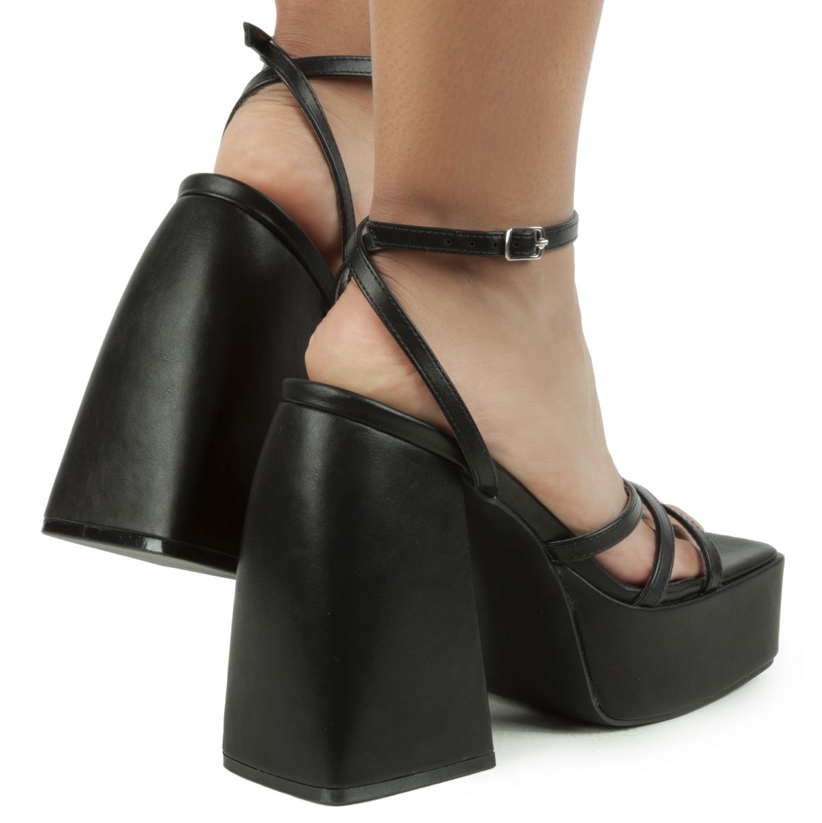 LILIANAS SHOES Myles-1 Bulky Platform Heels MYLES-1-BLACK - Karmaloop