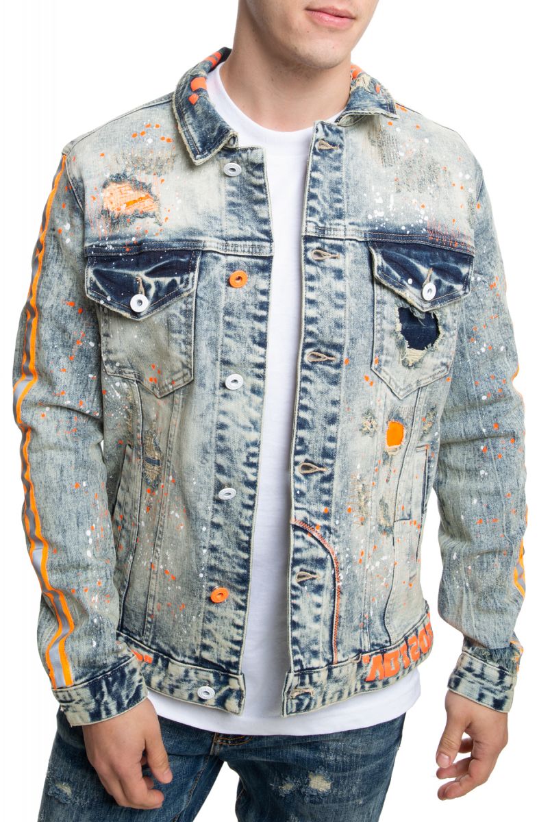 SMOKE RISE Neon Stripe Jacket JJ20136-INFIBL - Karmaloop