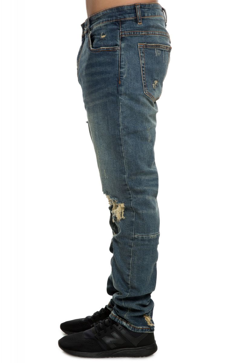 CRYSP The Ripped Pacific Denim in Vintage Blue PAC-17-VBLU - Karmaloop