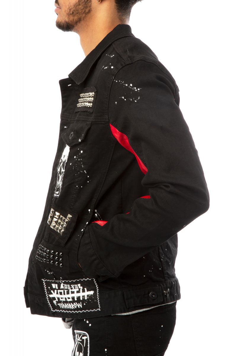 SMOKE RISE Thrash Denim Jacket JJ-20928BRED - Karmaloop