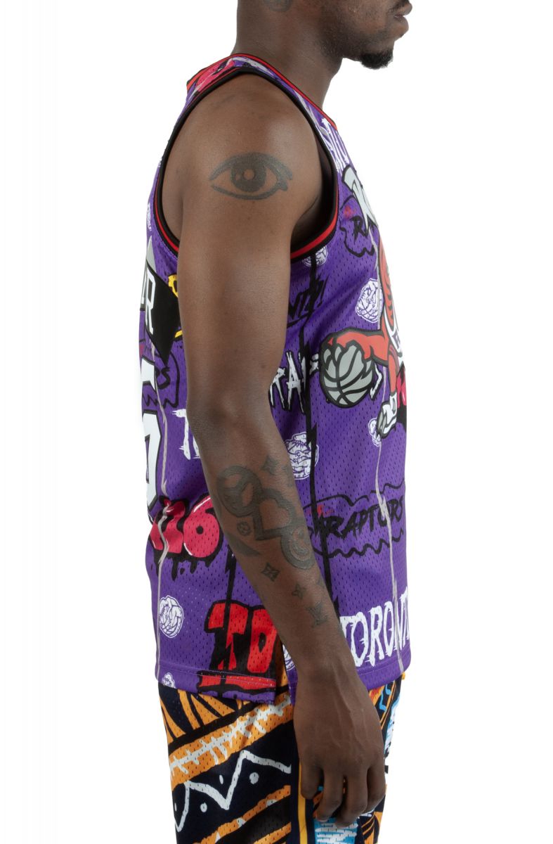 MITCHELL & NESS NBA Slap Sticker Raptors Swingman Jersey TFSM4768 ...