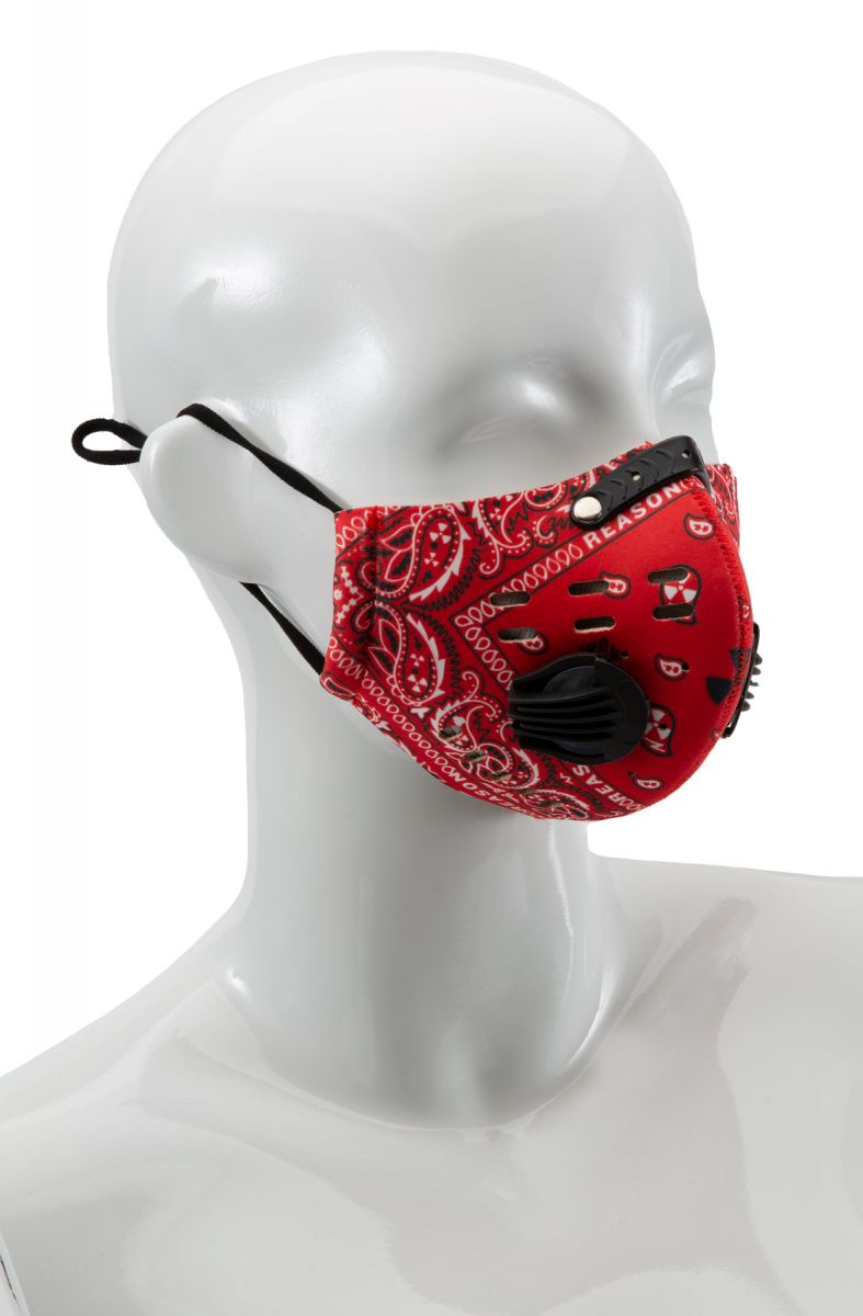 REASON Bandana Vented Mask FM-21RED - Karmaloop