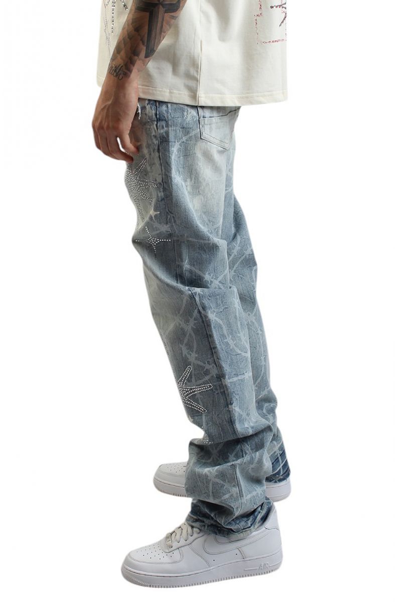SMOKE RISE Cobra Crystal Jeans JP252447SK-COB - Karmaloop