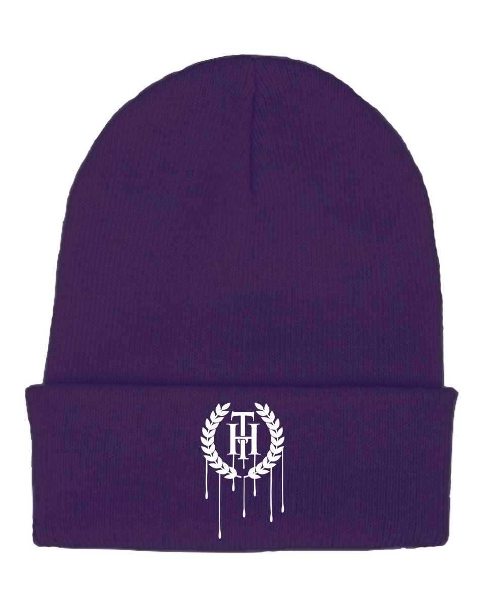THE HIDEOUT CLOTHING Dripping Beanie HDTCLTHNG-59A7BF-PURPLE - Karmaloop