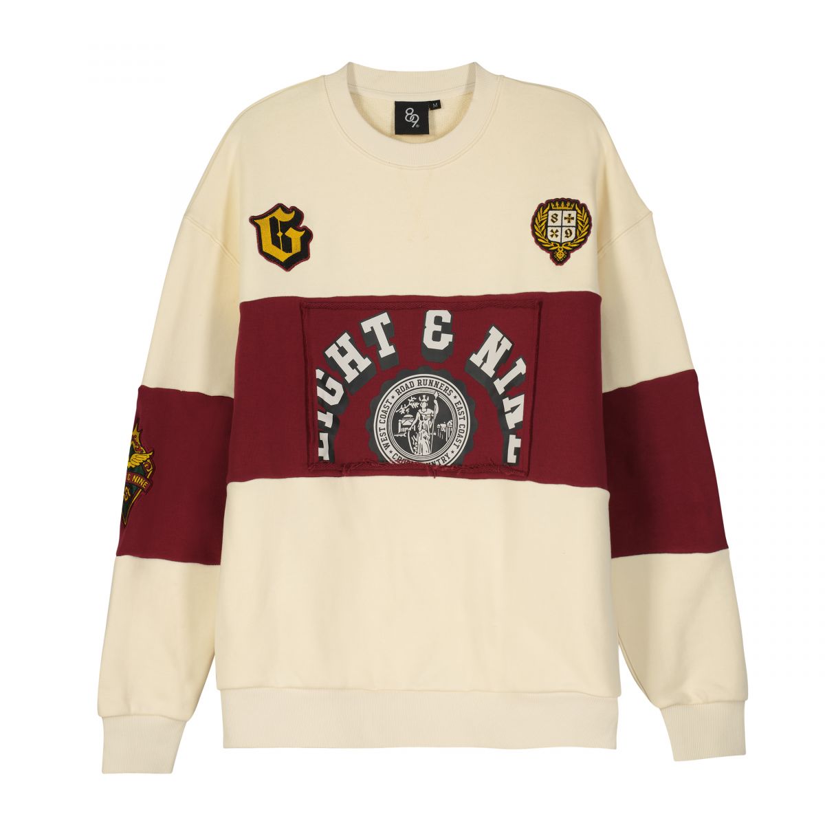 8&9 MFG CO. Varsity Crew Neck Sweatshirt CRVARCRM-CREAM - Karmaloop