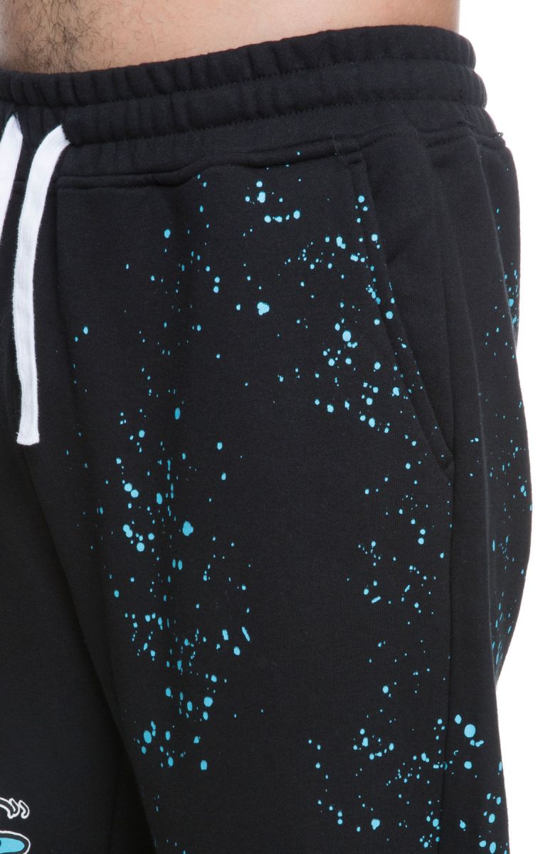 PINK DOLPHIN The Drip Drip Sweatpants in Black AF21807DDPBL - Karmaloop