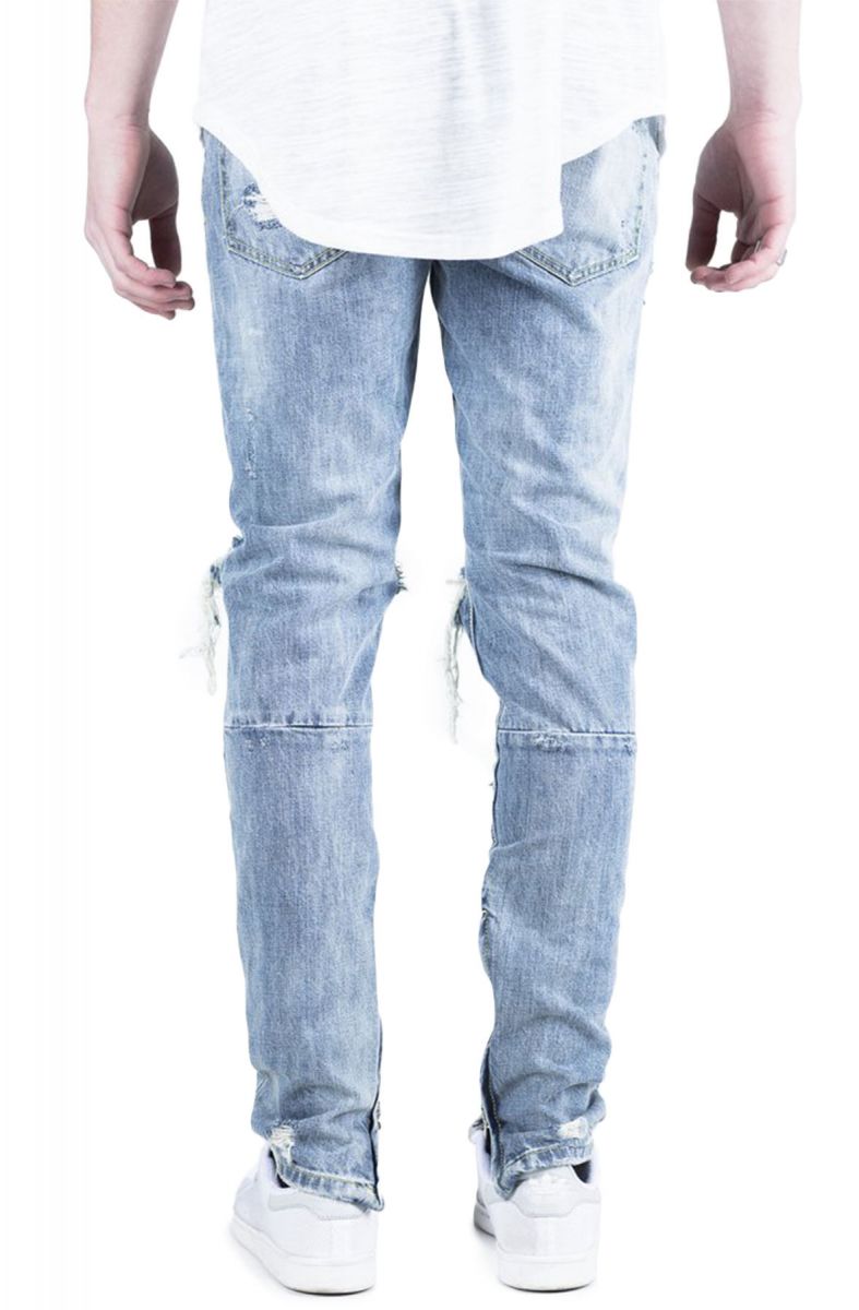 CRYSP Denim Jeans Pacific Shredded Knee Stone Wash