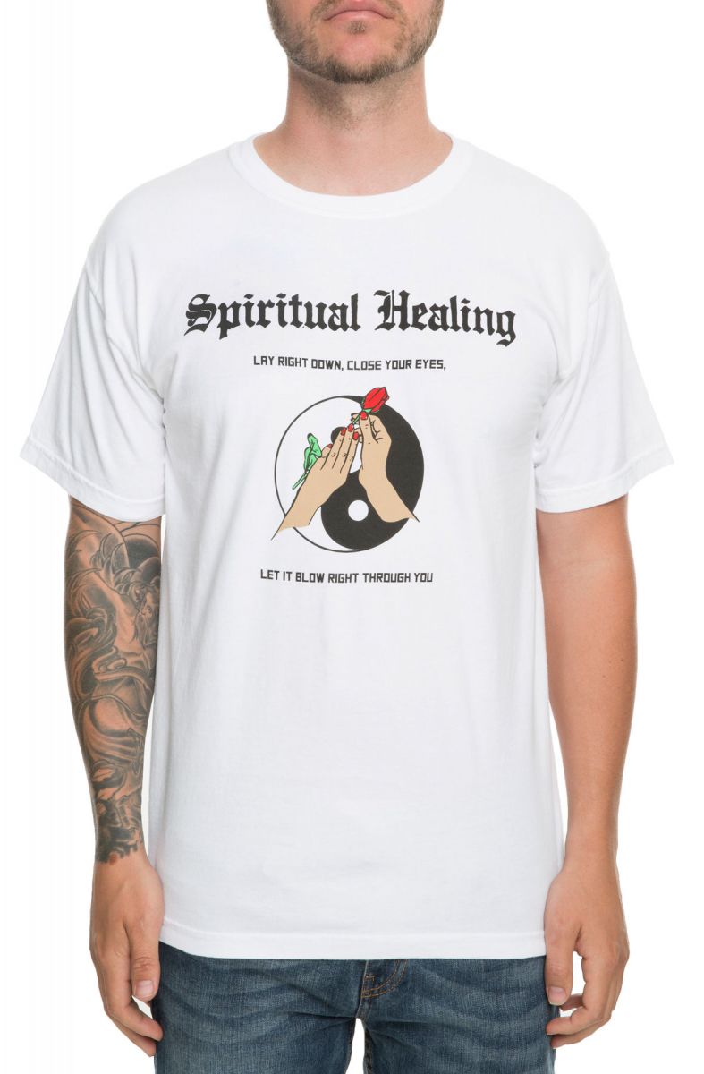 JUNGLES The Spiritual Healing Tee in White JTS18103-WHT - Karmaloop