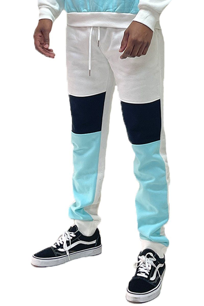 WEIV COLOR BLOCK SWEATS WP121-WHITEAQ - Karmaloop