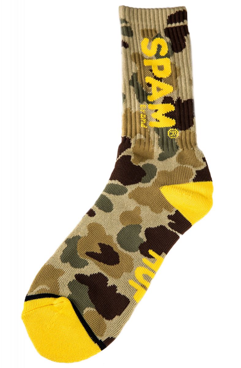 HUF The Spam Crew Socks in Frogskin Camo SK61022-CAMO - PLNDR
