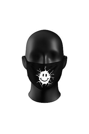 GRAND THEFT MARKET Cracked Smile Face Mask GTM-CRACKED-MASK-BLK - Karmaloop