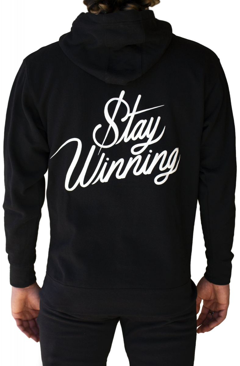 STAY WINNING Never Losing Black/White Hoodie SW-0276 - Karmaloop