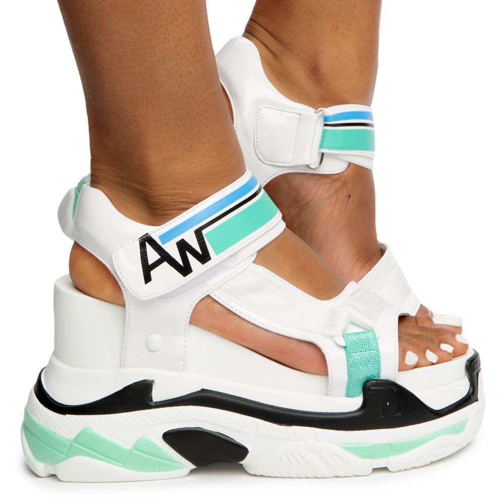 ANTHONY WANG Blueberry-03 Platform Sandals BLUEBERRY-03-WHT - Karmaloop