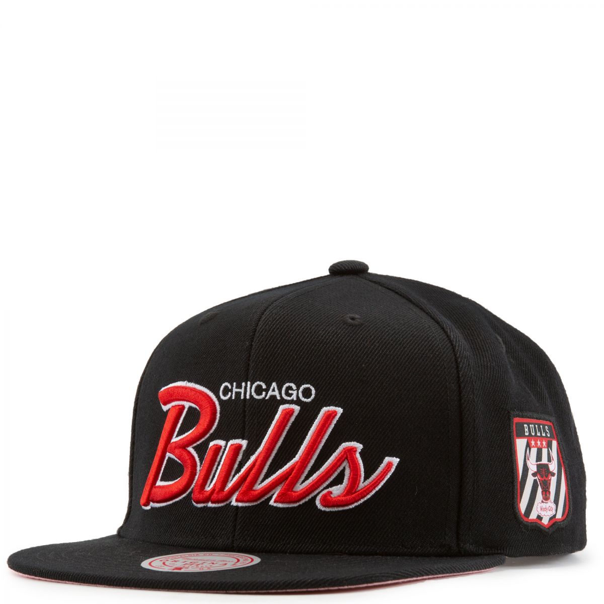 MITCHELL & NESS Chicago Bulls Pink Under Script Snapback Hat ...