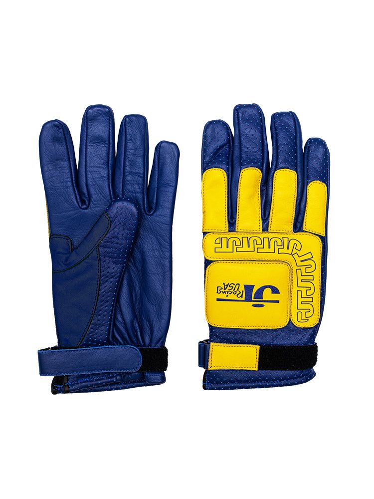 JT RACING Vintage Racing Glove - Blue and Yellow VTGL-2 - Karmaloop