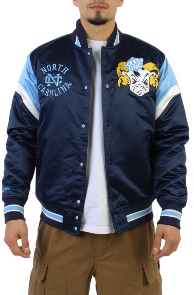 MITCHELL & NESS University North Carolina NCAA Satin Jacket OJBF5516 ...