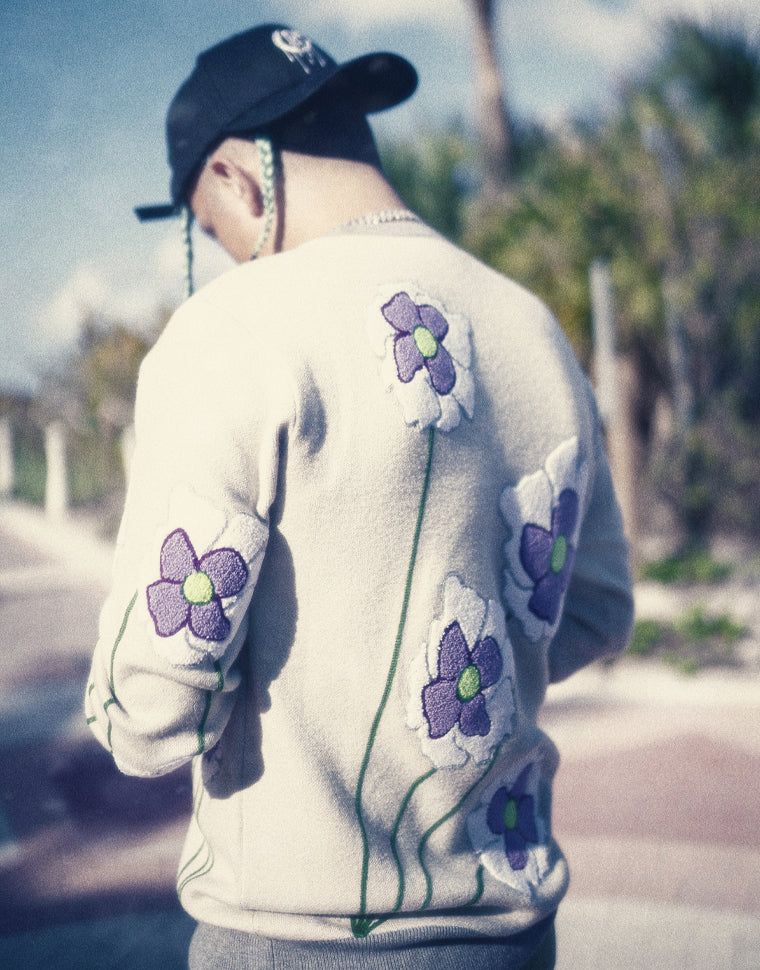 THE HIDEOUT CLOTHING + Opium Poppy Flower Knit Sweater HDTCLTHNG-33850C ...