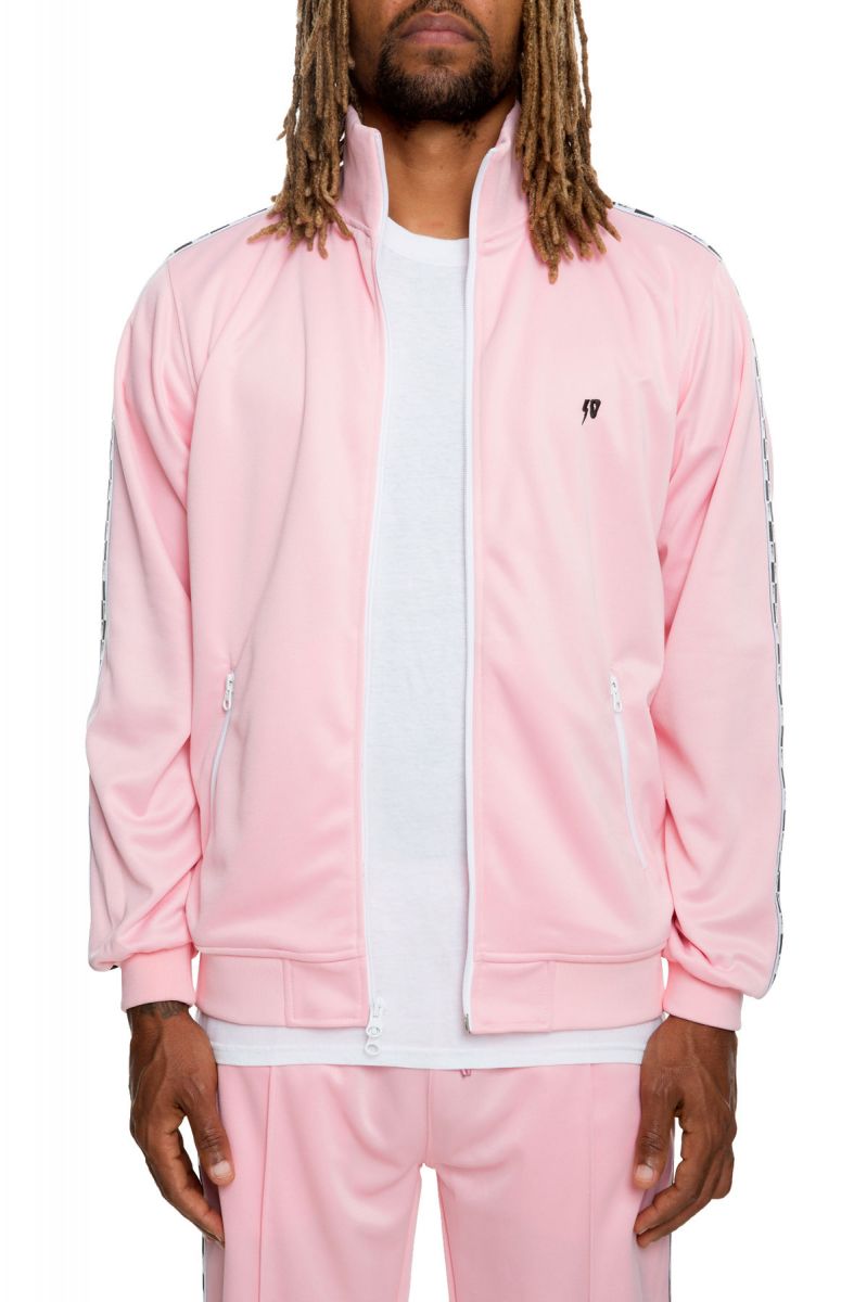 10 Deep XXX USA Checkered Flag Track Jacket Pink