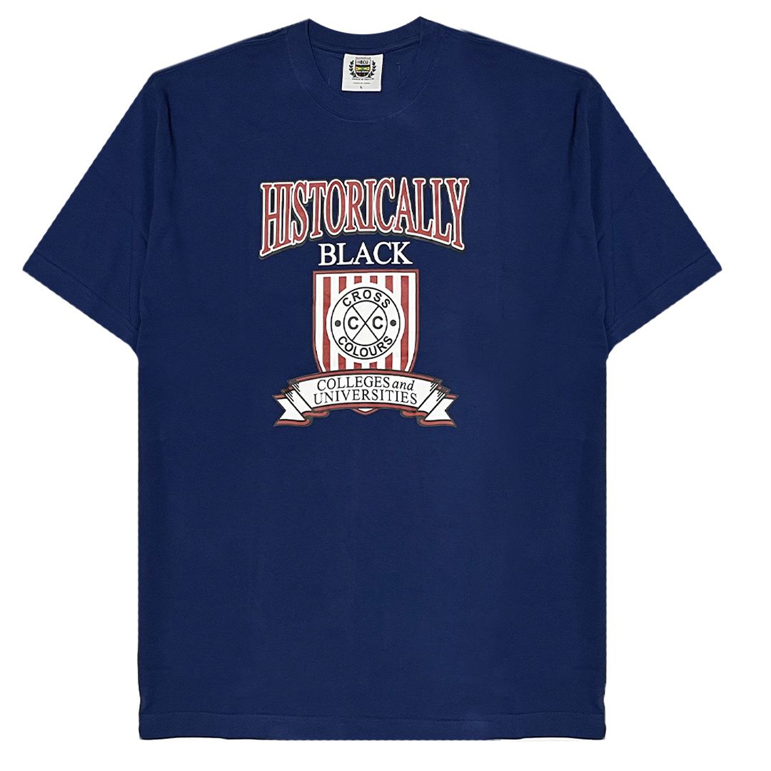 CROSS COLOURS X HBCU Historically T-Shirt - Navy H10017HIS-NVY - Karmaloop