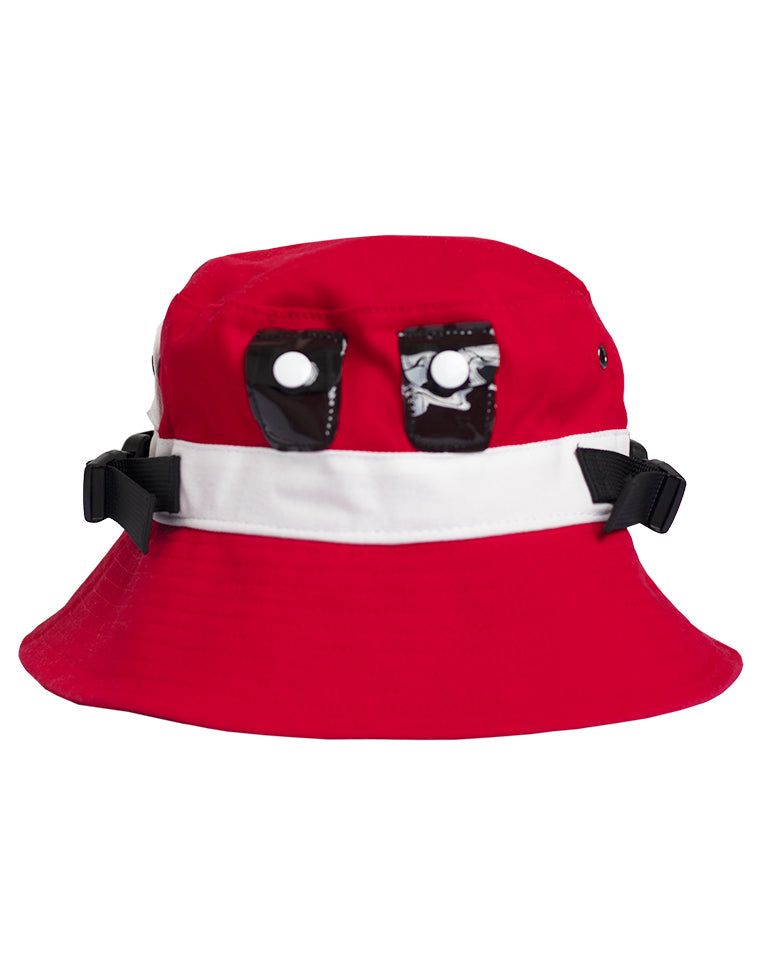 HIDEOUT YK Tech Jungle Bucket Hat HDTCLTHNG-0038CB-KINGRED - Karmaloop