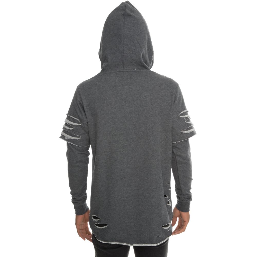 Men's Ripped Hoodie - Hoodies - Sweatshirts - Tops - Clothing - Men's ...