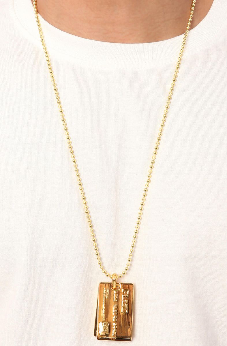 Flud Watches Necklace Credit Card in Gold