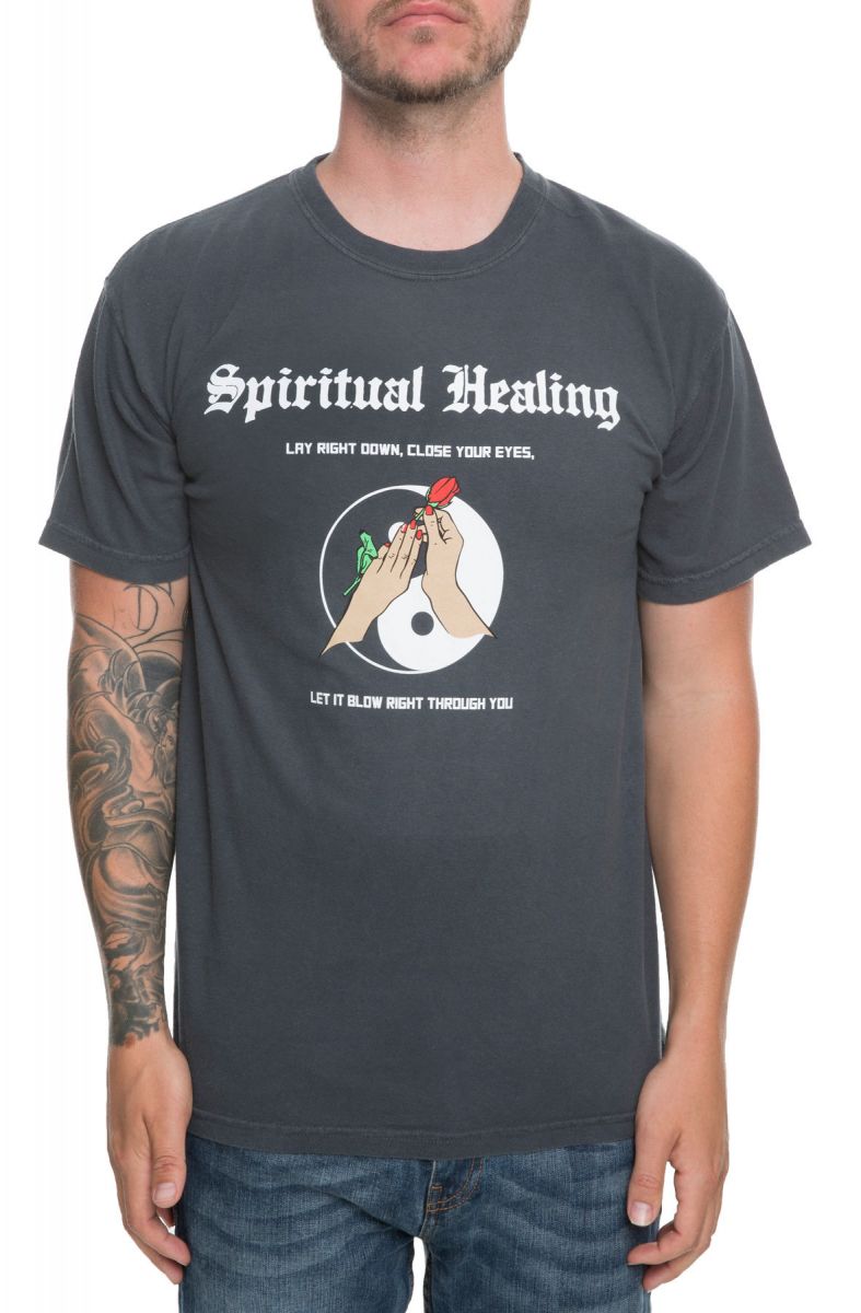 JUNGLES The Spiritual Healing Tee in Graphite JTS18103-GRA - Karmaloop