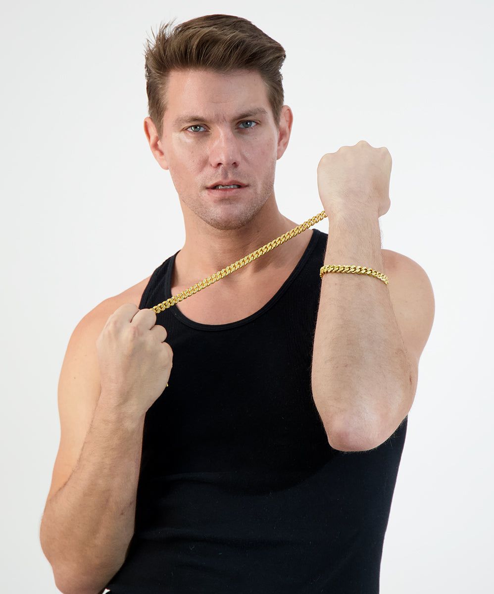 STEELTIME XL Cuban Link Super Deluxe Iced Out Lock Necklace 937-038-N ...